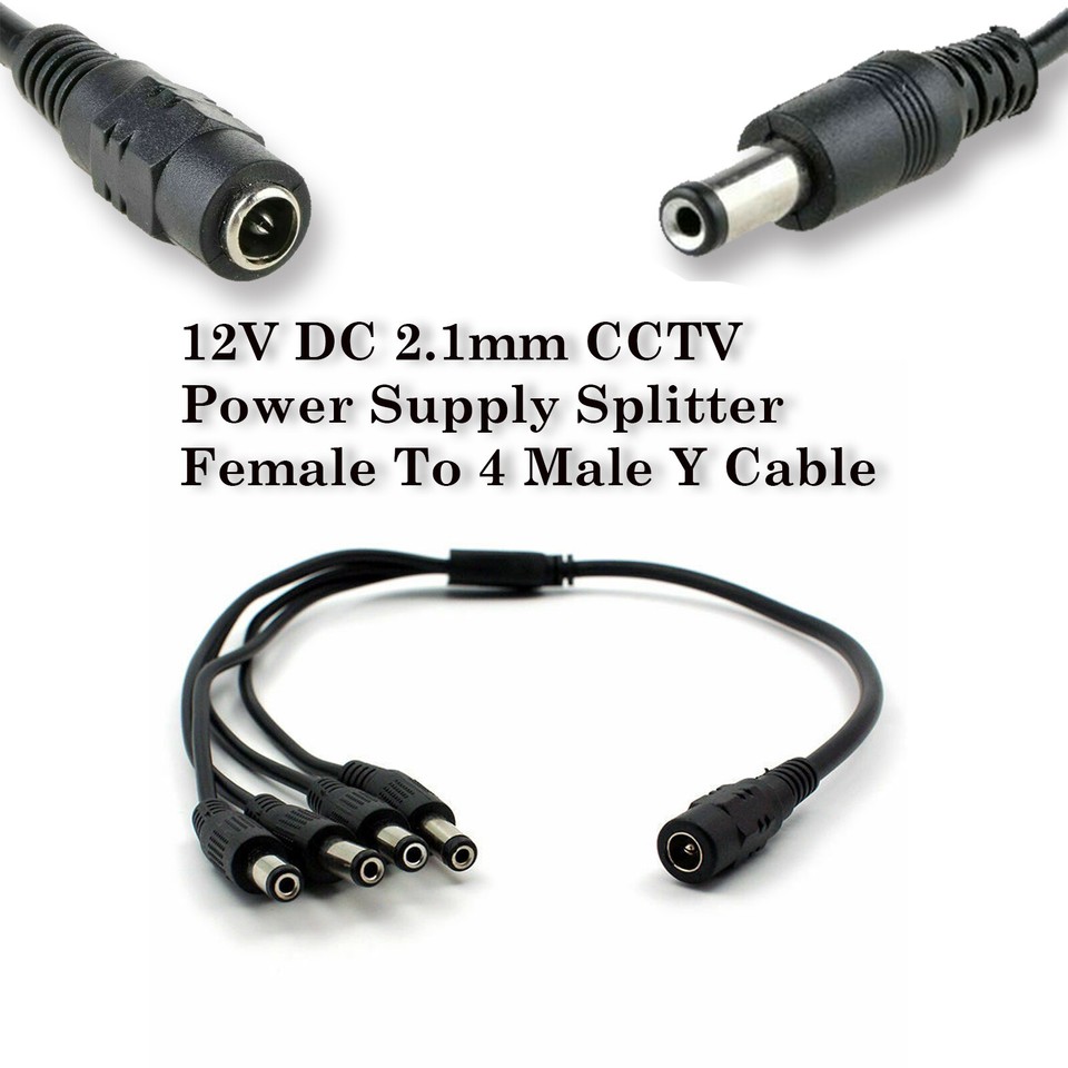 BNC DC POWER EXTENSION CABLE CCTV CAMERA VIDEO SECURITY DATA LEAD 1 ...