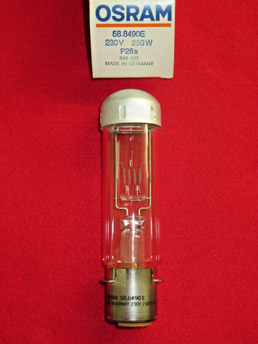PROJEKTORLAMPE 230V 250W P28s Osram 58.8490 E NEU OVP 588490E Lampe ...