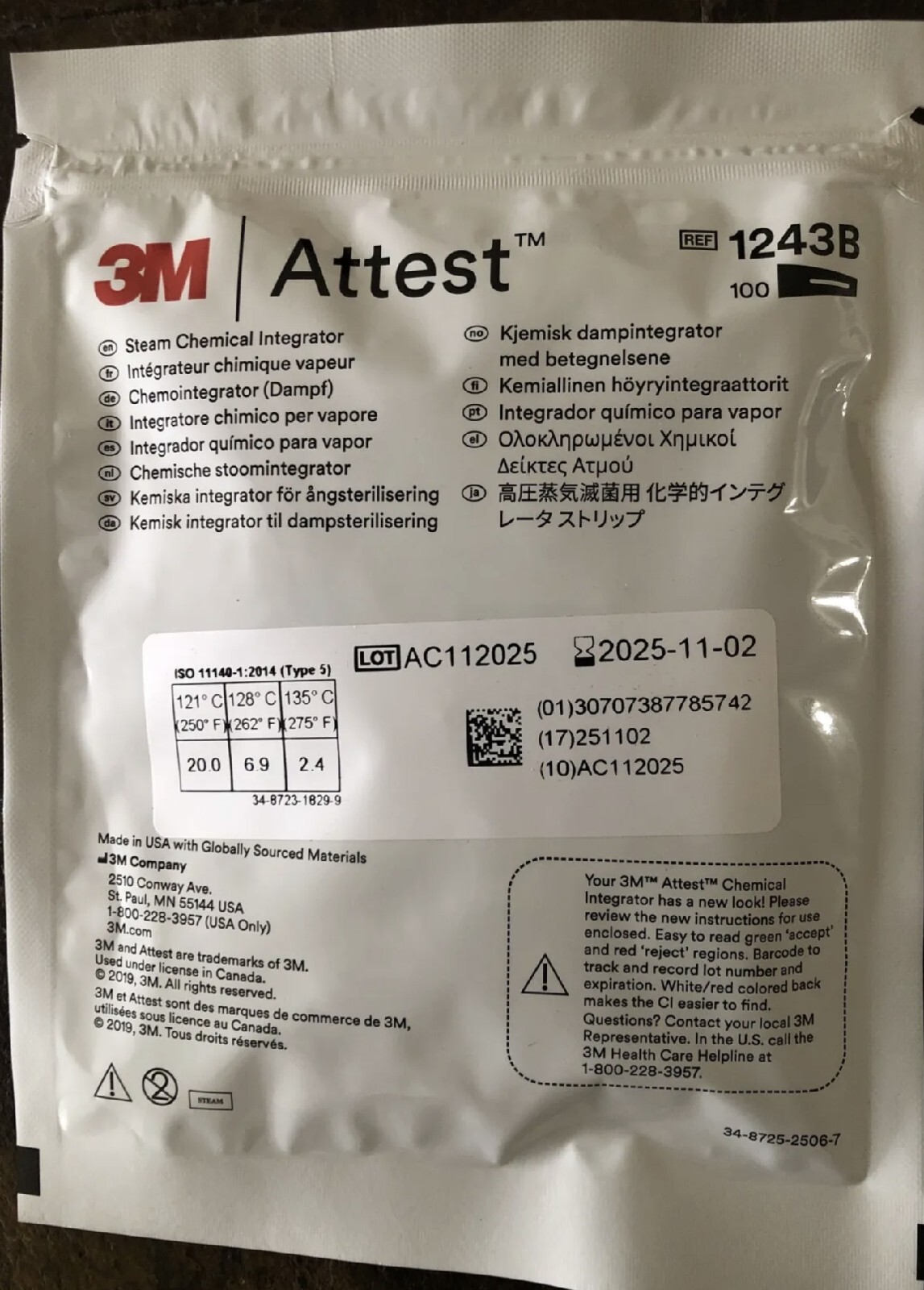 3M 1243A Chemical Integrator - 500 Piece for sale online | eBay