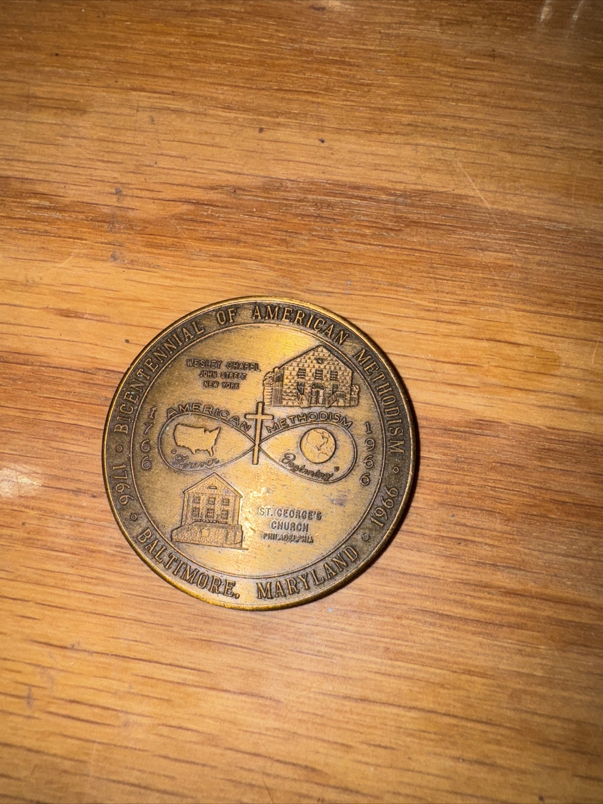 Bicentennial of American Methodism Baltimore Maryland 1966 Token Coin ...