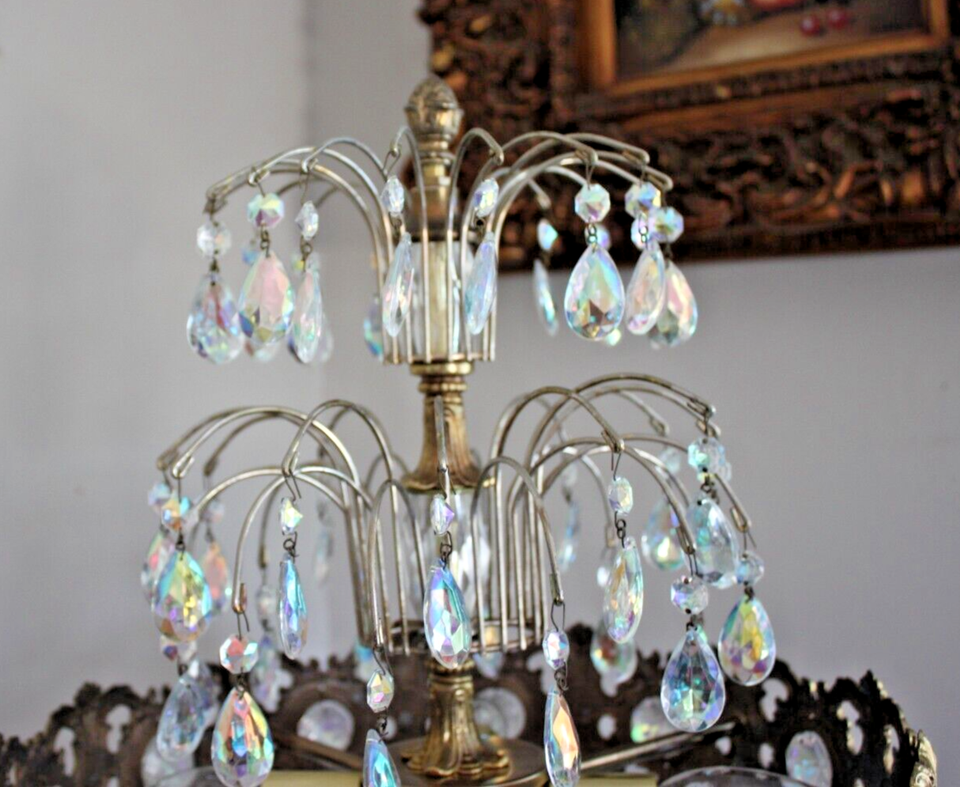 Loevsky & Loevsky Hollywood Regency prims and bobeches filigree lamp ...