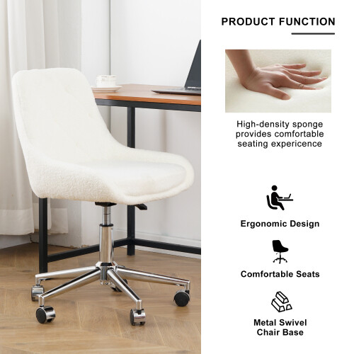 Modern Teddy Fleece Fabric Living Room Furniture Dining Chair Movement ...