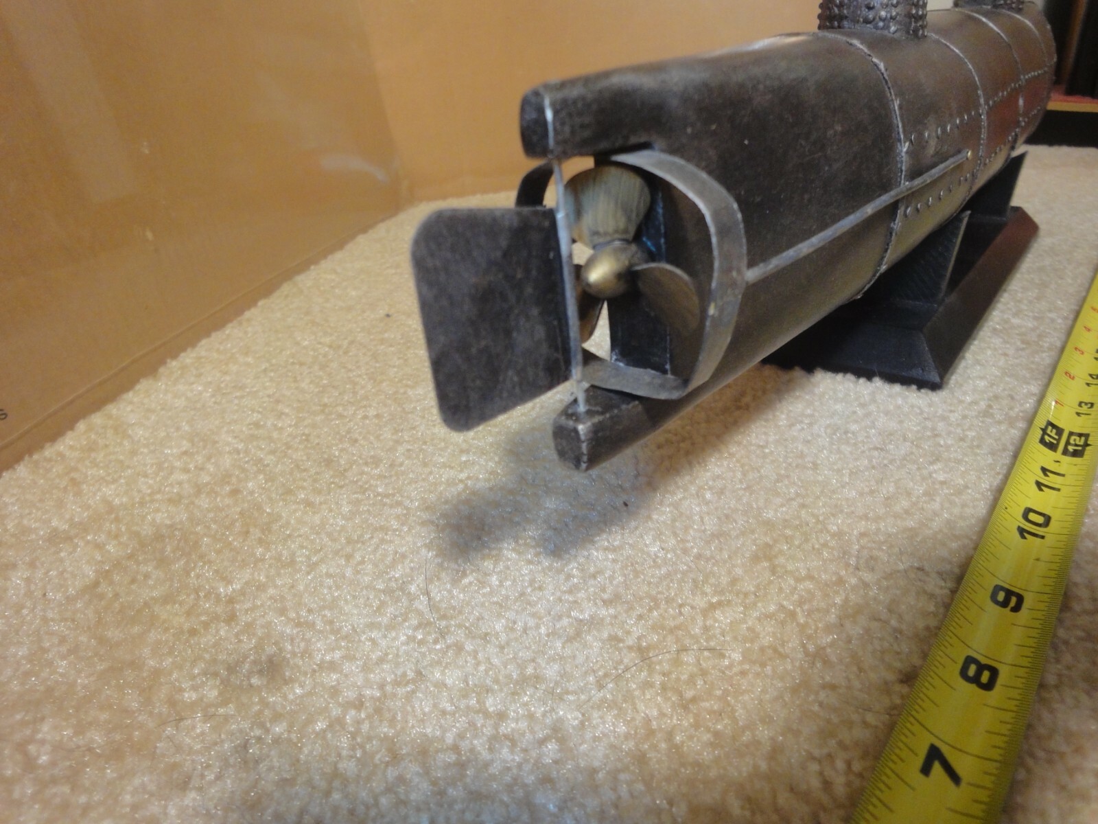 Rare! HL Hunley 1864 Civil War, shelf, display resin model iron ship ...