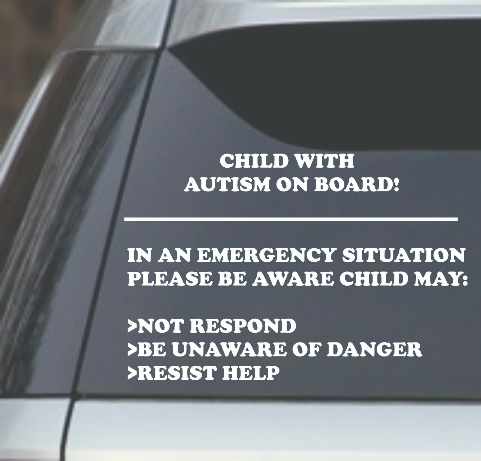 Child with Autism Vinyl Decal Sticker Car, Truck, SUV, Van | eBay