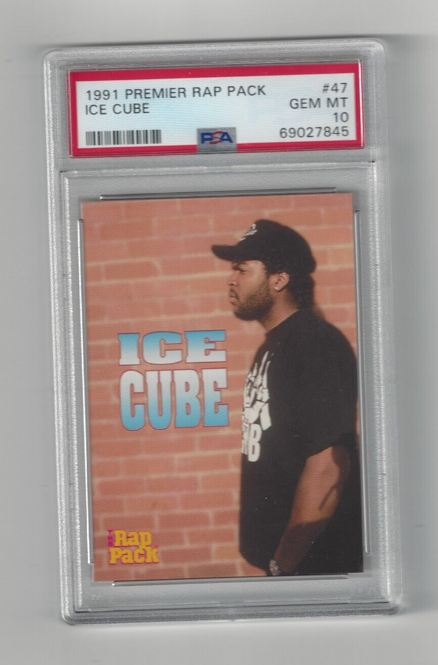 1991 Premier Rap Pack #47 Ice Cube (NWA) - PSA 10 - GEM MINT - RC - LOW ...