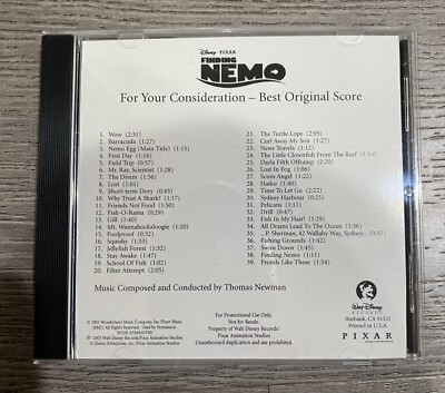 Finding Nemo Thomas Newman FYC For Your Consideration Promo Soundtrack ...
