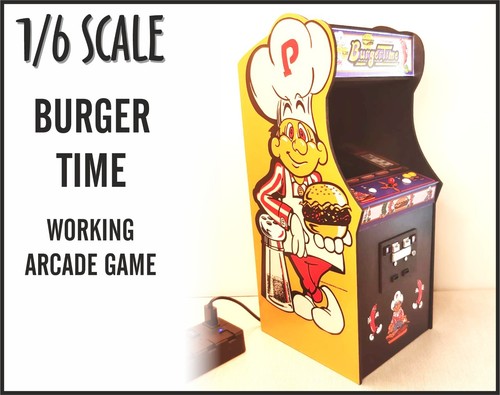Burger Time 1/6 scale mini working arcade cabinet (Playscale, New Wave ...