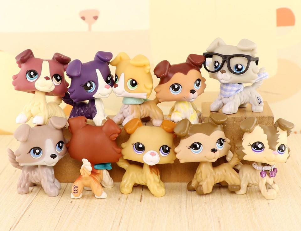 Pet Shop LPS 10pcs Collie Set Dog with Accessories Who Love LPS Kids ...