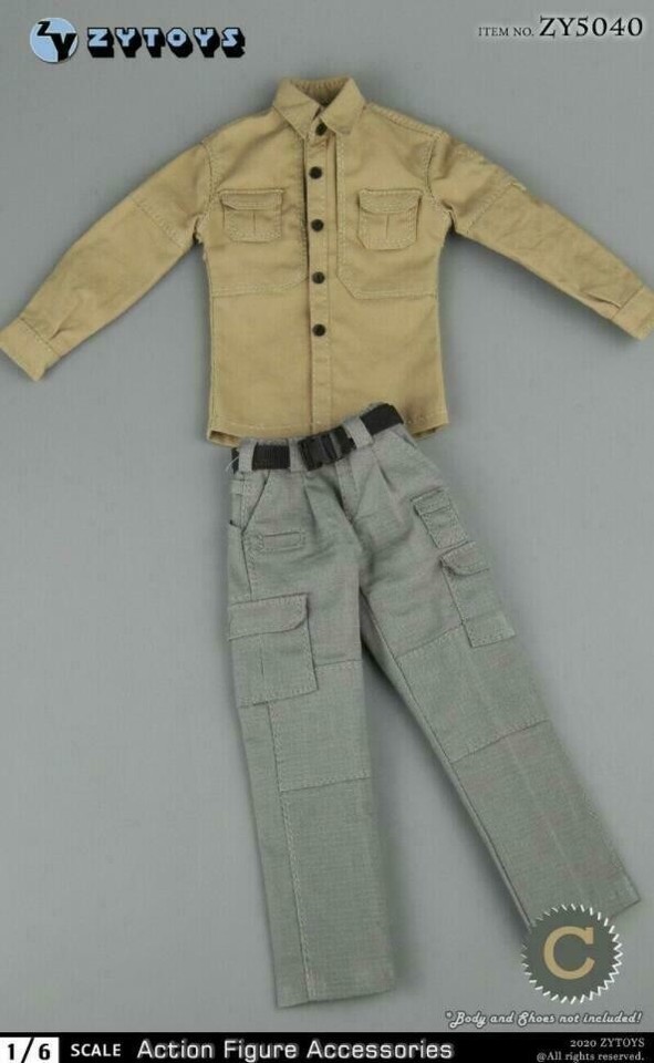 1/6 Combat Clothes Shirt Pants Set C For 12" Hot Toys Worldbox Male ...