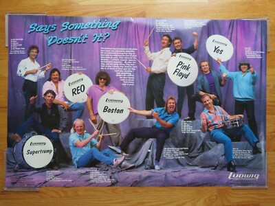 LUDWIG Promo NICK MASON ALAN WHITE GRATZER MOTOR MERRITT CLIVE BROOKS ...