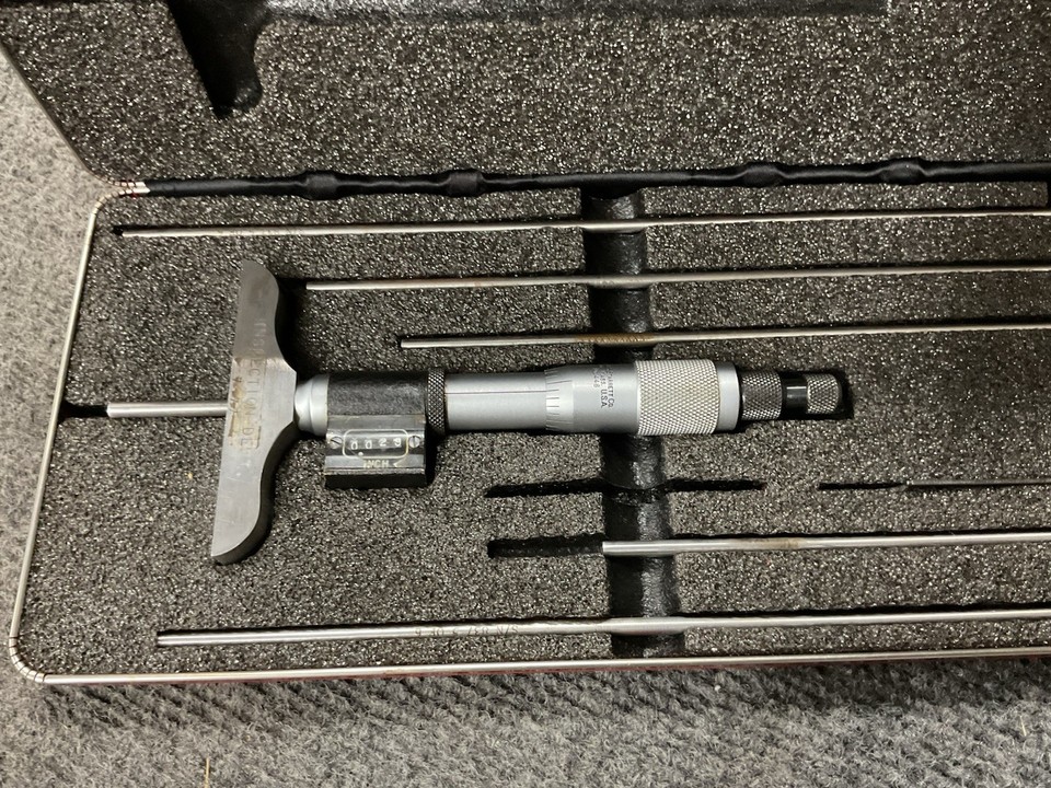 Starrett Micrometer Depth Gage No. 446 Kit Inspection Mechanical | eBay