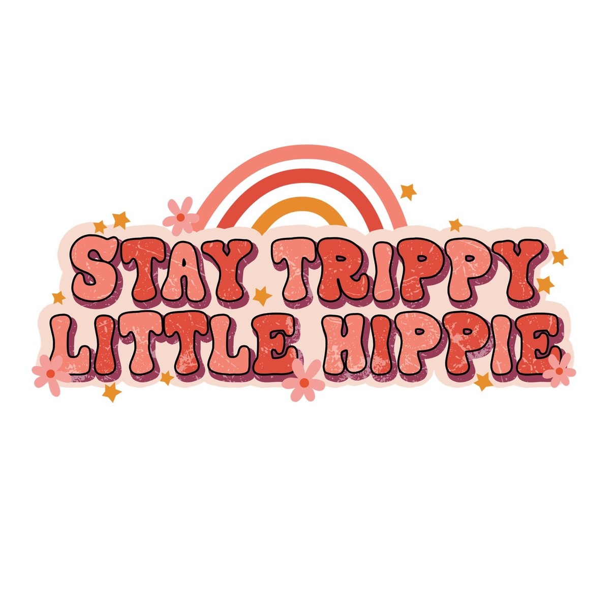 Stay Trippy Logo Dripping/melting Stay Trippy In Neon Hot Pink Sticker