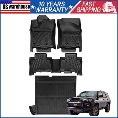 Floor mats Rear Trunk Cargo Liner for 2013-2023 Toyota 4Runner Rubber ...
