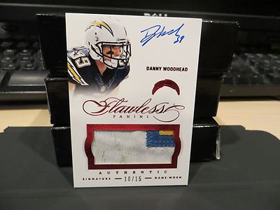 Panini Flawless Ruby On Card Autograph Jersey Chargers Danny Woodhead ...