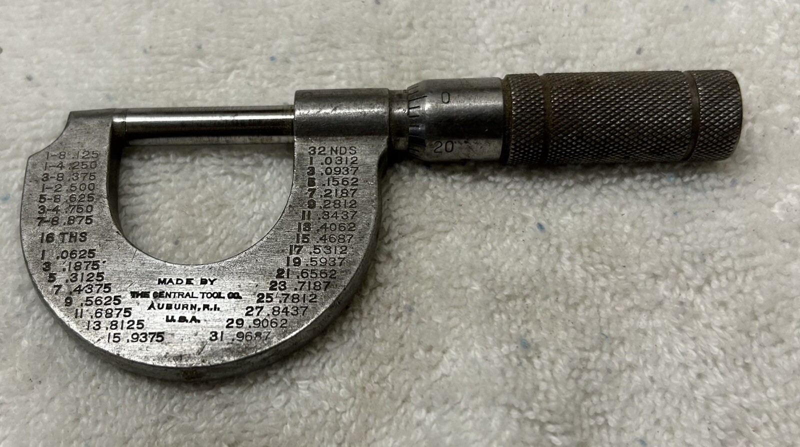Vintage The Central Tool Company U.S.A. Micrometer 0-1” | eBay