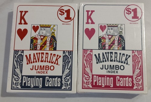 (2) Hoyle Maverick Jumbo Playing Cards RED & BLUE NEW/SEALED | eBay