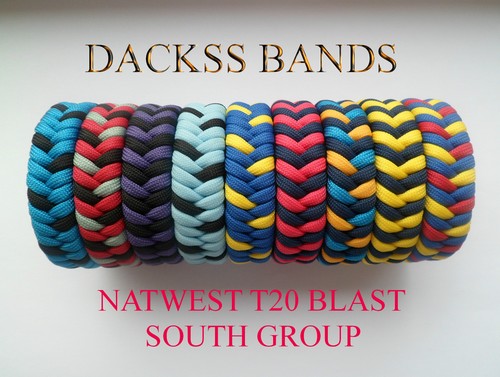 Cricket NatWest T20 South Group Teams Hand Made 550 Paracord WristBand ...