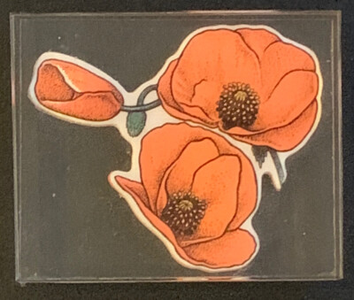 Inkadinkado Acrylic Poppy Flower Rubber Stamp | eBay