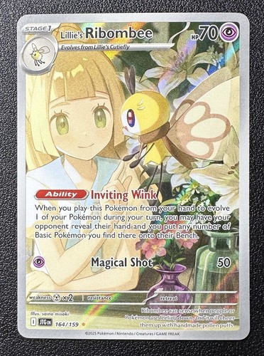 Lillie’s Ribombee Journey Together 164/159 Illustration Rare Pokemon ...