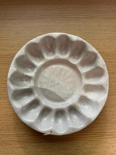 Vintage Deviled Egg Platter Tray Decor Tri Color Pretty Kitchenware ...