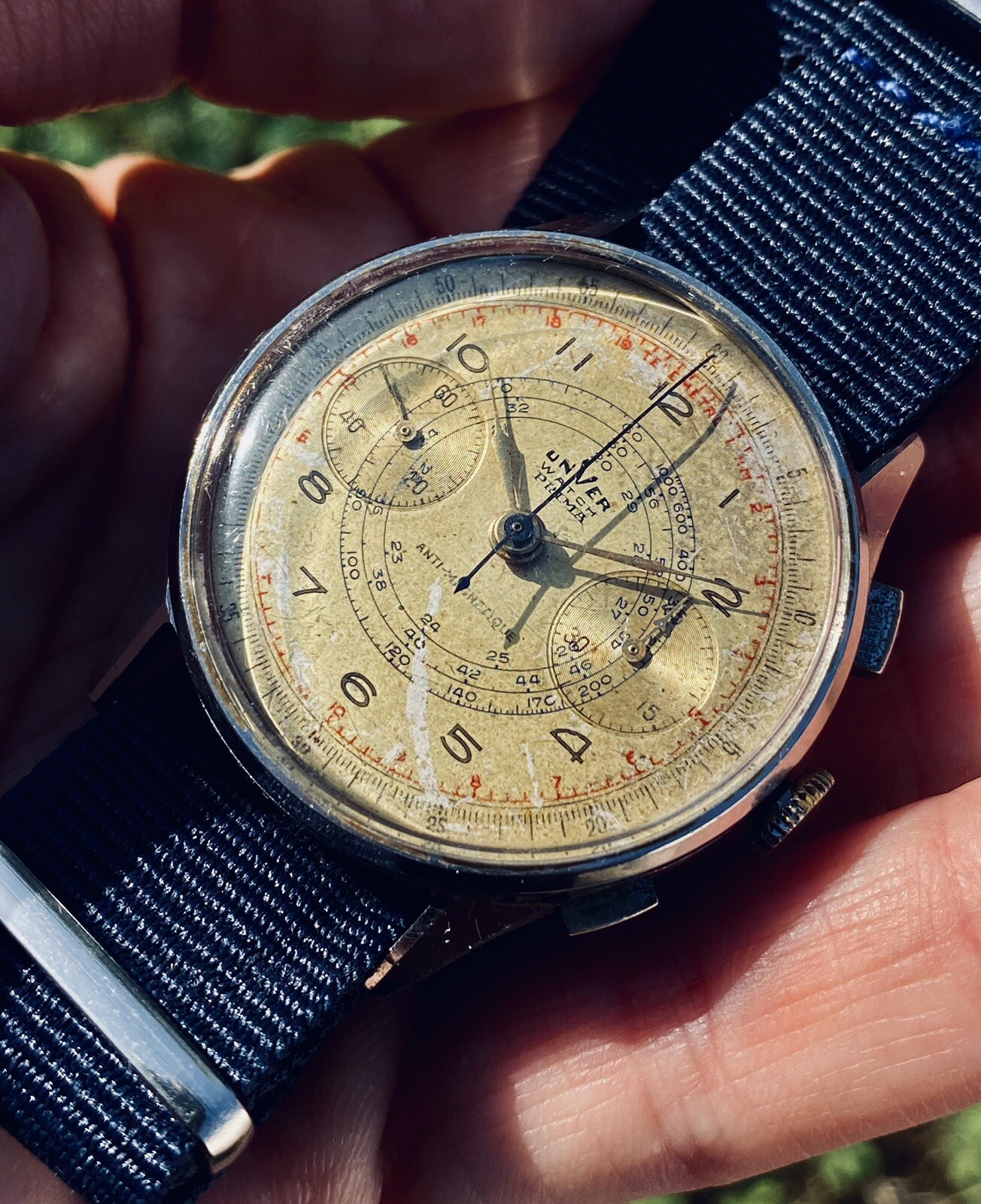 UNVER WATCH PRIMA Universal Geneve Landeron 39 OVERSIZE 37,5mm ...