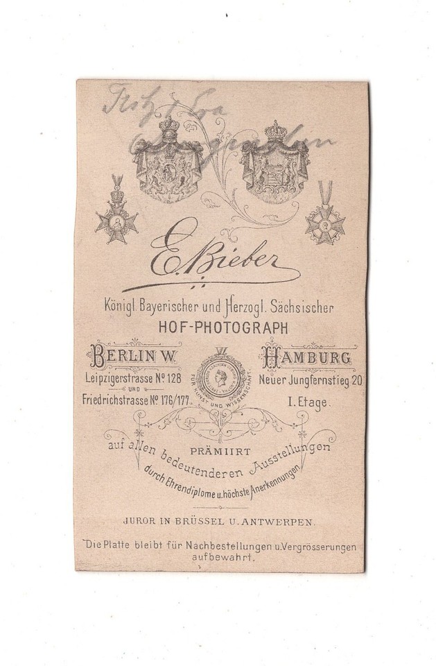 CDV Foto Soldat mit Frau - Berlin / Hamburg 1890er | eBay