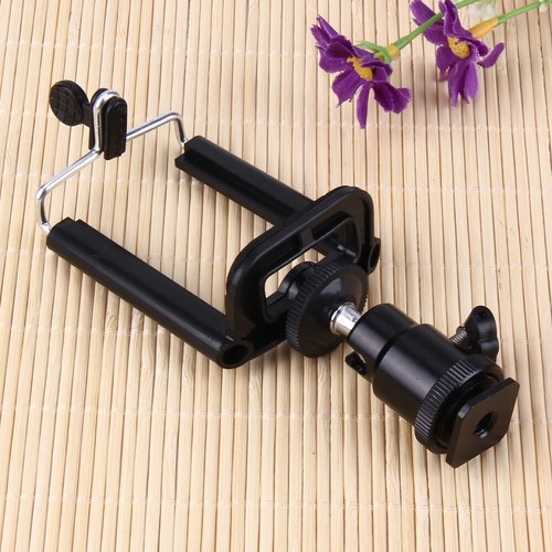 Camera Tripod Flash Bracket Mount 1/4 Adapter Ball Head with Phone ...