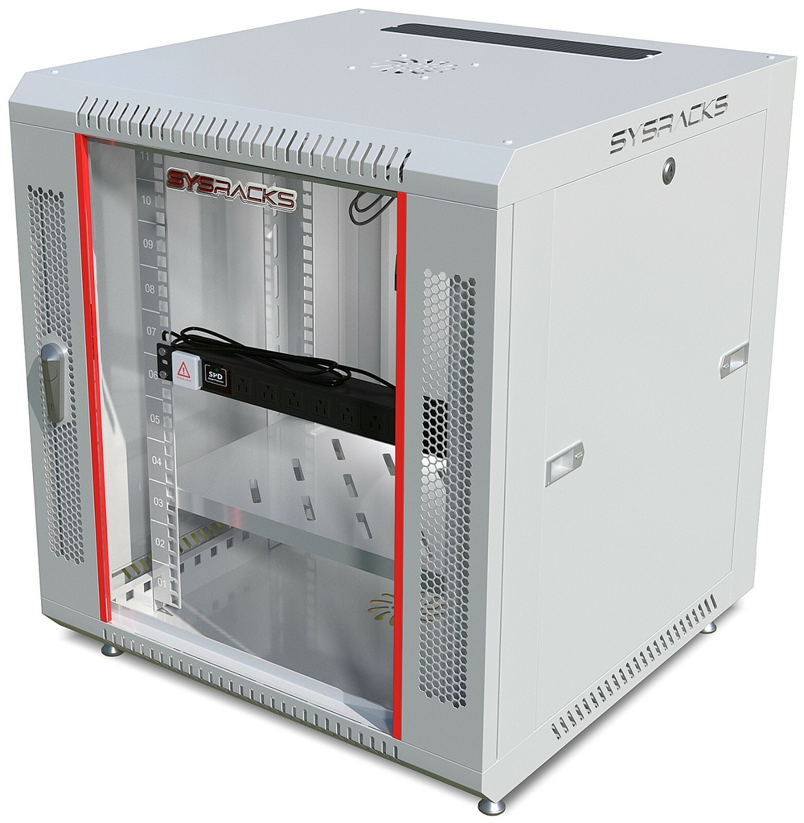 Sysracks Gray Server Cabinet Sysracks 18U Wall Mount Server Rack ...