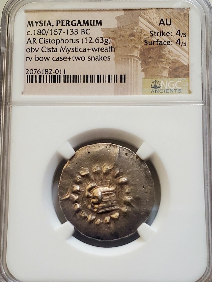 Mysia Pergamum Cistophorus NGC AU Ancient Silver Coin | eBay