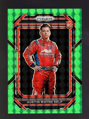 2023 PRIZM NASCAR RACING NEON GREEN MOSAIC #22 AUSTIN WAYNE SELF RC 3/ ...