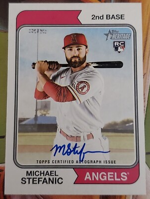 2023 Topps Heritage High Number Michael Stefanic #ROA-MS Rookie Card ...