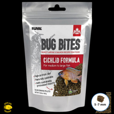 Fluval Bug Bites Cichlid Pellets 15.8oz Granules for Medium to large ...