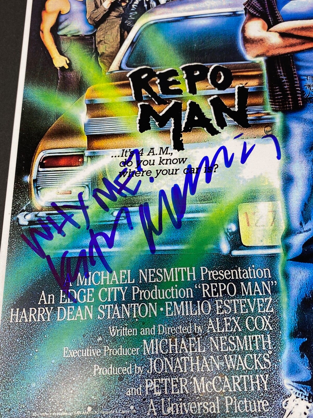 Keith Morris Zander Schloss Signed Repo Man Poster The Circle Jerks ...