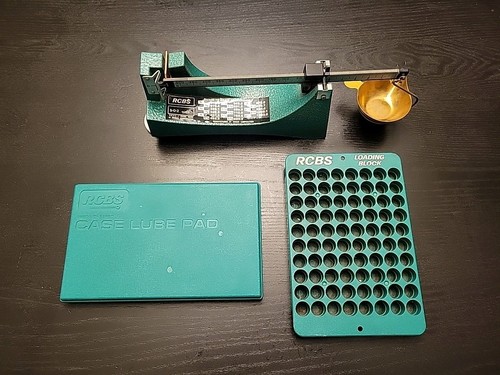 RCBS Powder Scale 502 + Loading Block + Case Lube Pad | eBay