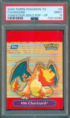 2000 Topps Nintendo Pokemon CHARIZARD Animation Series 3 Pop-Up #9 PSA ...