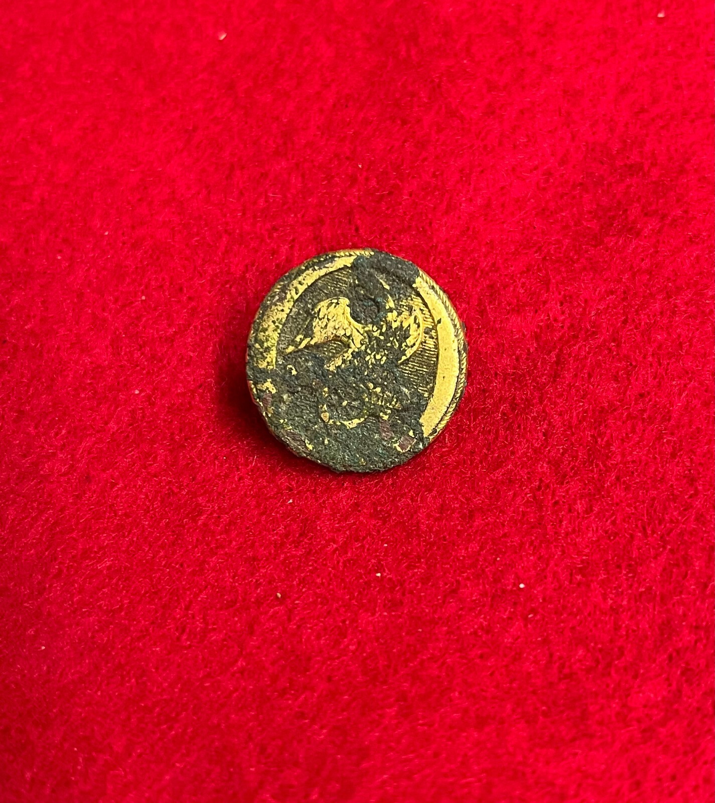Dug Pre Civil War Regiment Artillery Coat Button Relic CS Camp dug-pre-civil-war-regiment-artillery-coat-button-relic-cs-camp