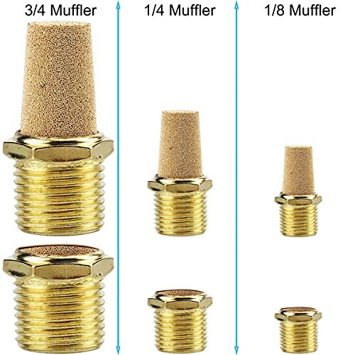 Pneumatic Mufflers 12pcs 1/8" Male Thread Sintered Bronze Exhaust ...
