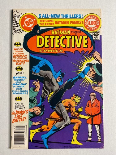 Batman Detective Comics #485 (DC 1979) Batgirl Robin Man-Bat Demon's ...
