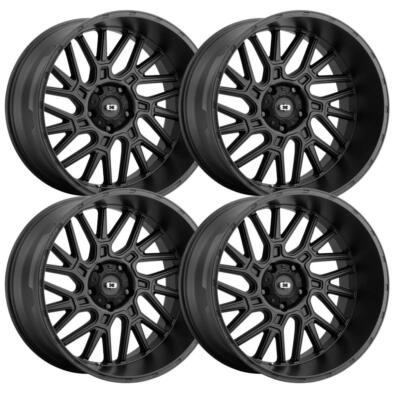 (Set-4) Vision 404 Brawl 20X9 8x6.5 12mm Satin Black wheels rims 20 ...
