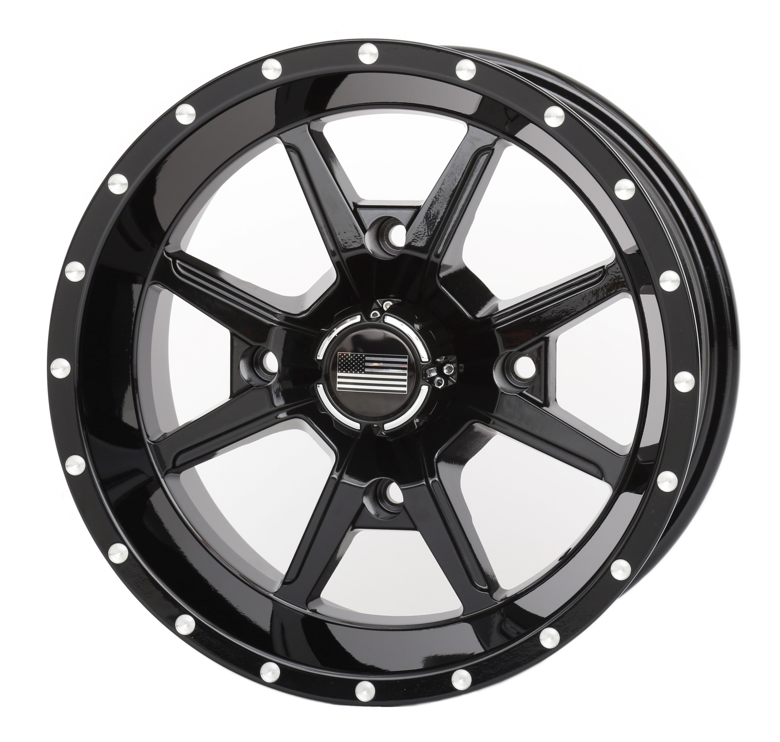 Kit 4 Interco Interforce II Tires 30x9-14 on Frontline 556 Black Wheels ...