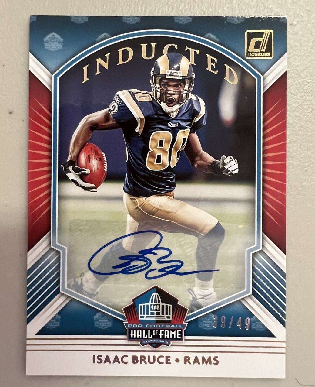 2020 Donruss Football Isaac Bruce Inducted Auto /49 Autograph | eBay