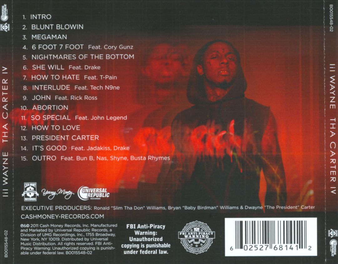 LIL WAYNE - THA CARTER IV [PA] NEW CD 602527681412| eBay