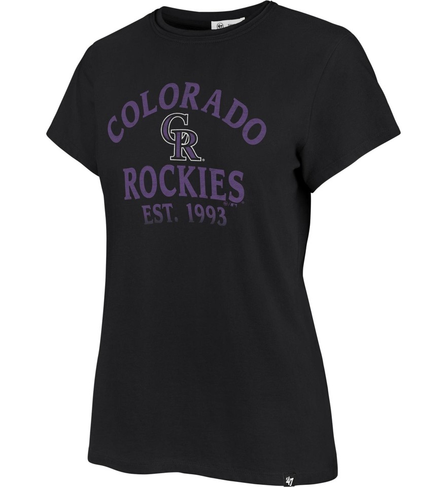 '47 Brand Women's Colorado Rockies Frankie T-Shirt Flint Black Small ...