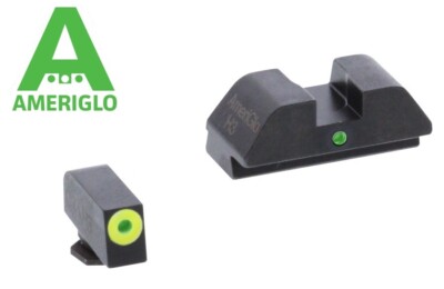 AmeriGlo i-Dot for Glock 42 43 43X 48 Night Sight Set LumiGreen Ring GL ...