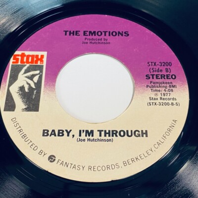 The Emotions - Baby, I'm Through / Shouting Out Love 45 - Stax - Soul ...