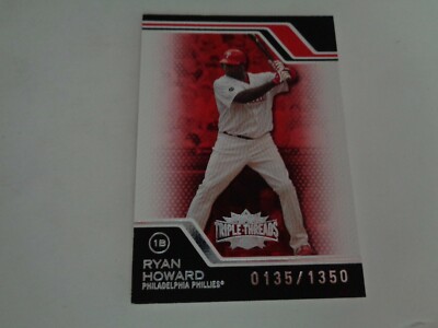 2008 Topps Triple Threads Ryan Howard Card #123 Serial #135/1350 | eBay