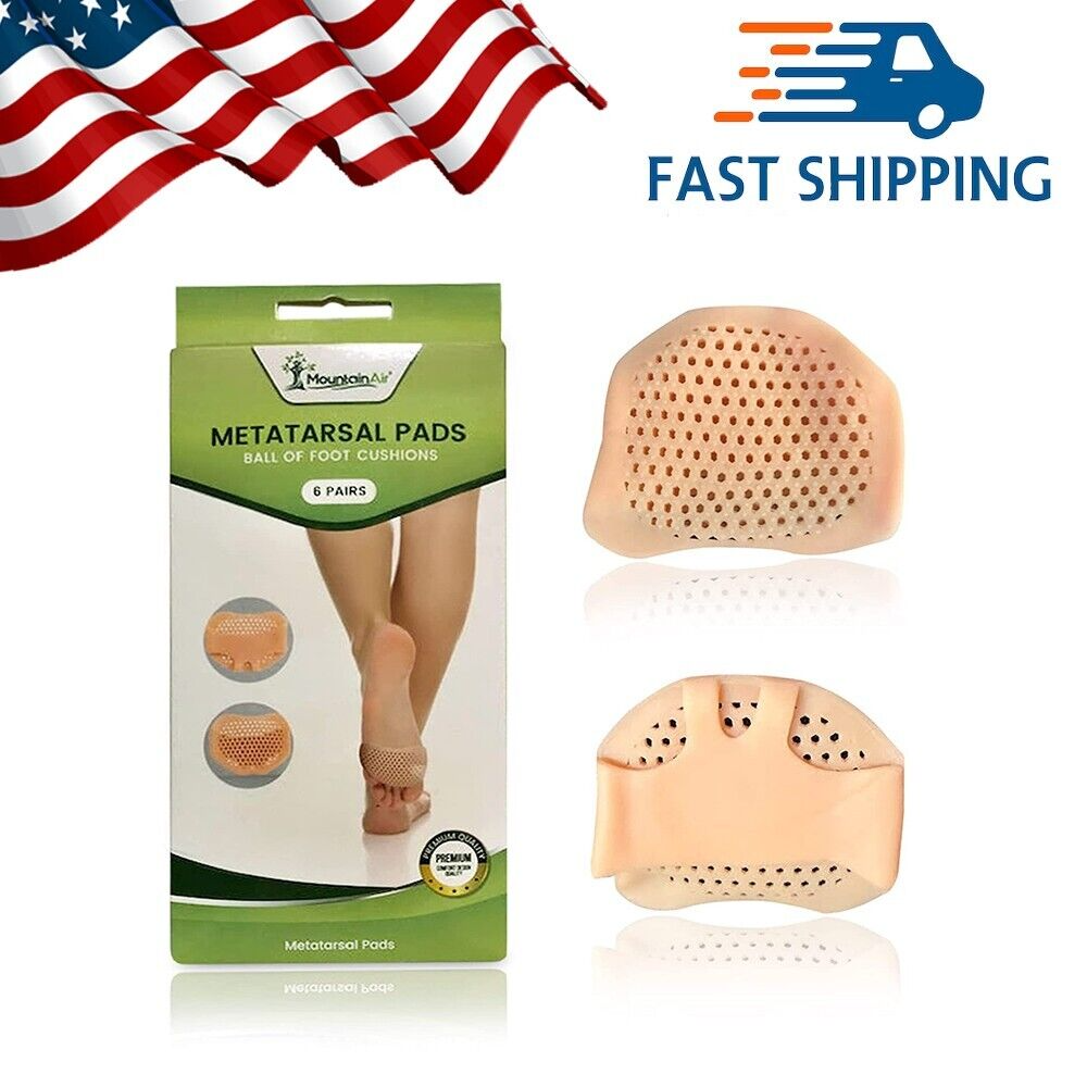 Silicone Metatarsal Pads 6 Pairs Ball of Foot Cushions Sleeves for Men & Women | eBay