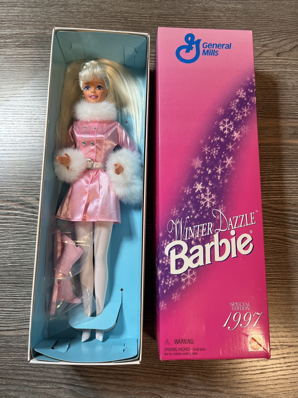 WINTER DAZZLE BARBIE Doll General Mills Special Edition 1997 Mattel ...