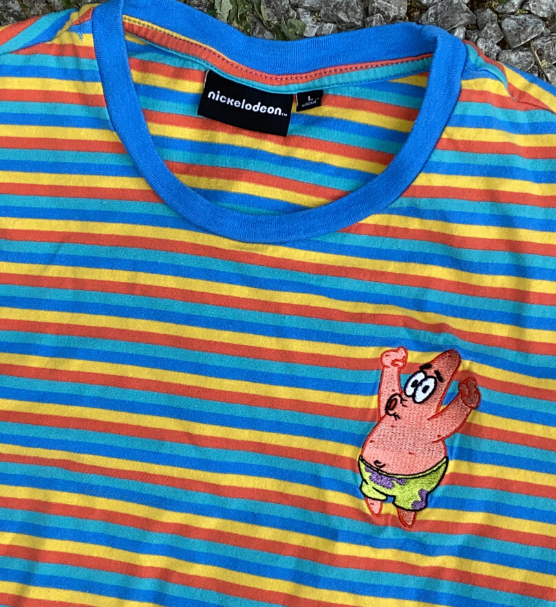 Nickelodeon SpongeBob Patrick Star Men s Ringer Tee T Shirt Size nickelodeon-spongebob-patrick-star-men-s-ringer-tee-t-shirt-size