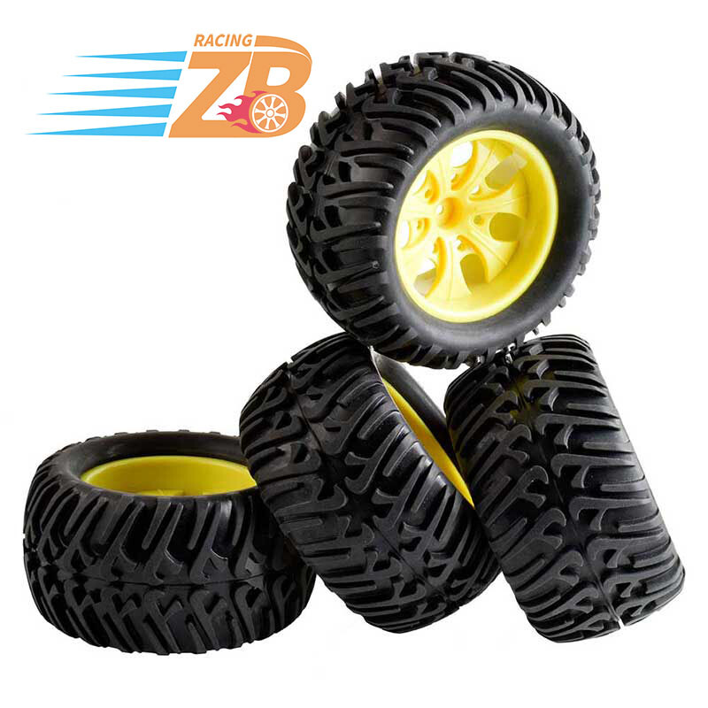 1/10 Rc Monster Truck Wheels Tires Set for Ecx Ruckus Losi Tenacity Mt ...